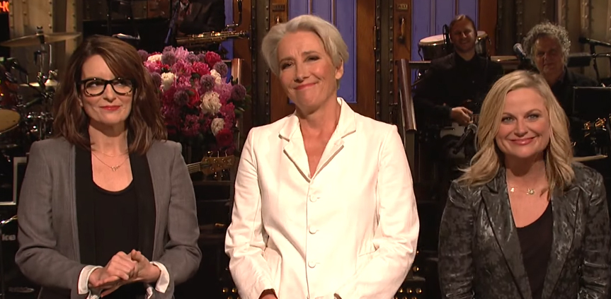 Emma Thompson is Joined by Amy Poehler & Tina Fey During ‘Saturday Night Live’ Monologue – Watch ...