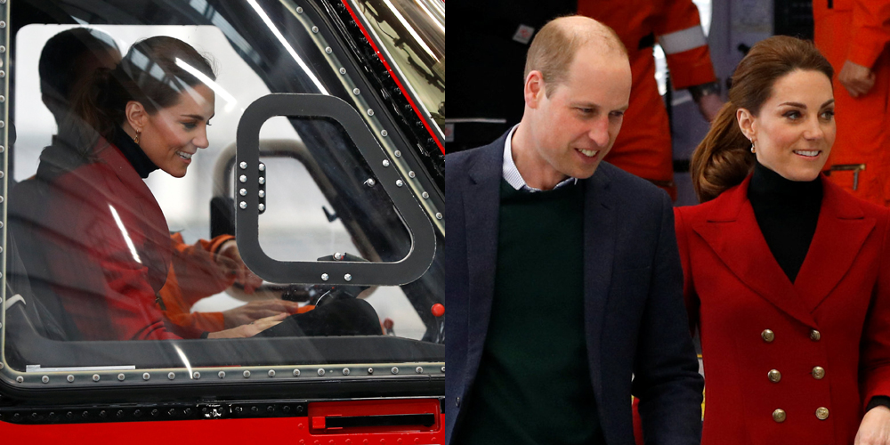 Duchess Kate Middleton Tests Out a Search & Rescue Helicopter After New ...