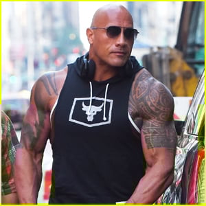 Dwayne Johnson Bares His Massive Biceps Heading to the Gym in NYC ...