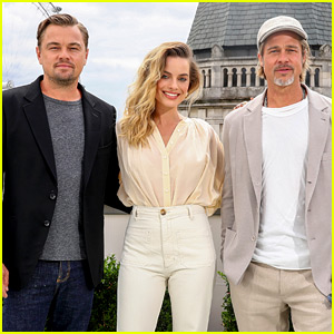 Leonardo DiCaprio, Margot Robbie & Brad Pitt Do More Press in London! | Brad Pitt, Leonardo ...