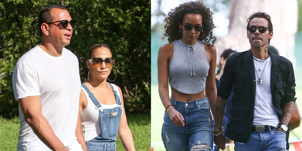 Jennifer Lopez & Alex Rodriguez Meet Up With Marc Anthony & Girlfrend ...
