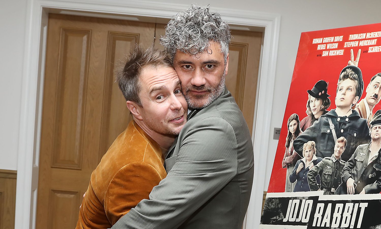 Taika Waititi & Sam Rockwell Get a Little Frisky at ‘Jojo Rabbit’ NYC ...