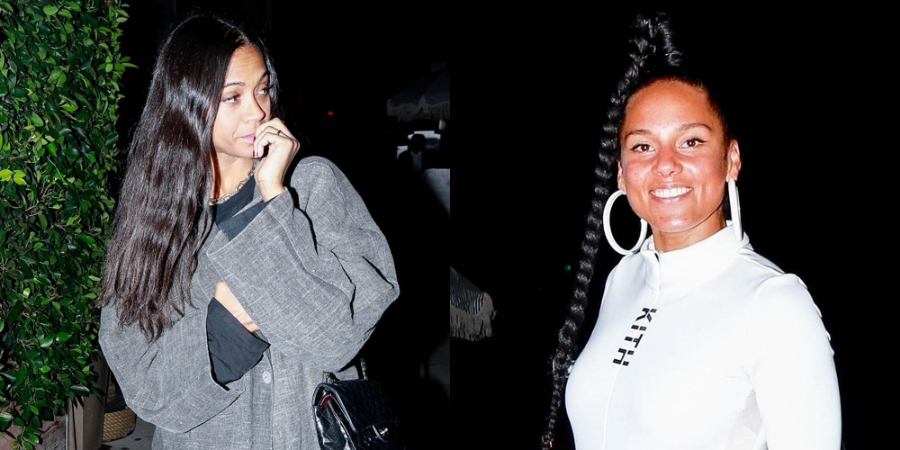 Zoe Saldana & Alicia Keys Enjoy a Girls Night Out in Santa Monica ...