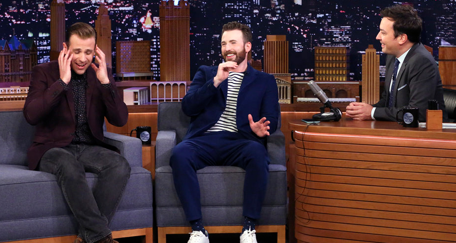 Chris Evans & His Brother Scott Spill Family Secrets on ‘Tonight Show ...