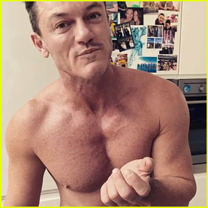 Shirtless Luke Evans Takes a Bite Out of Himself (Video) | Luke Evans ...
