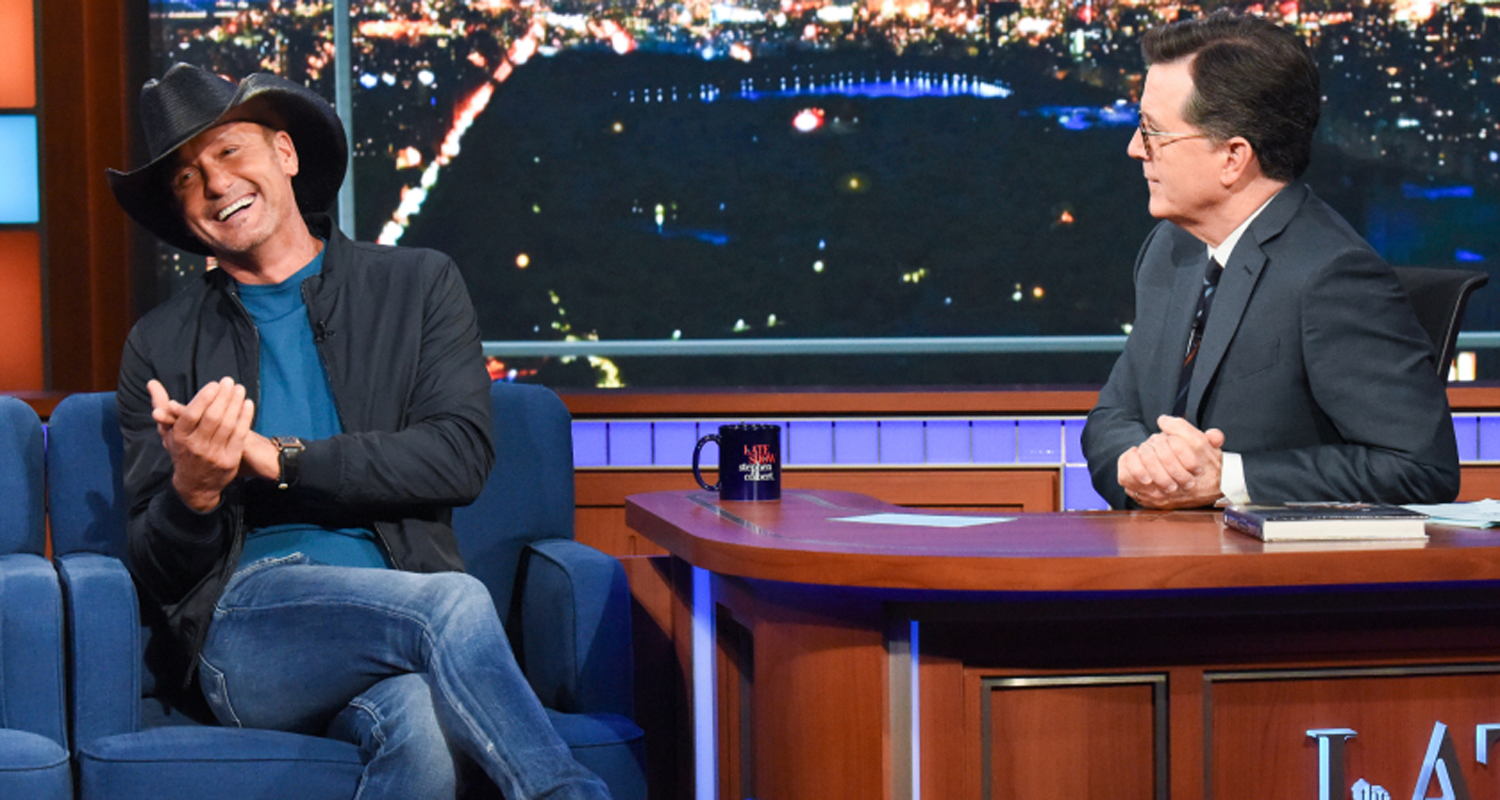 Tim McGraw Tells ‘Colbert’ How Family Motivated Him To Change His ...