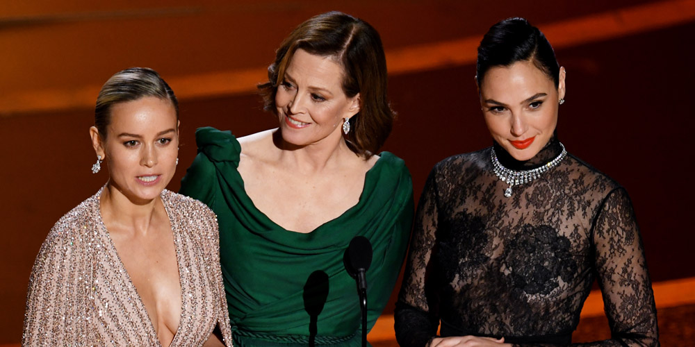 Brie Larson & Gal Gadot Honor Sigourney Weaver at Oscars 2020 for ...