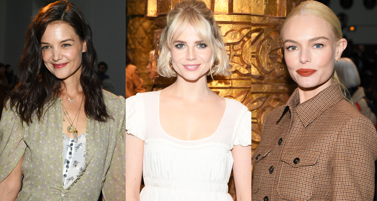 Katie Holmes, Lucy Boynton & Kate Bosworth Sit Front Row at Chloe Paris ...