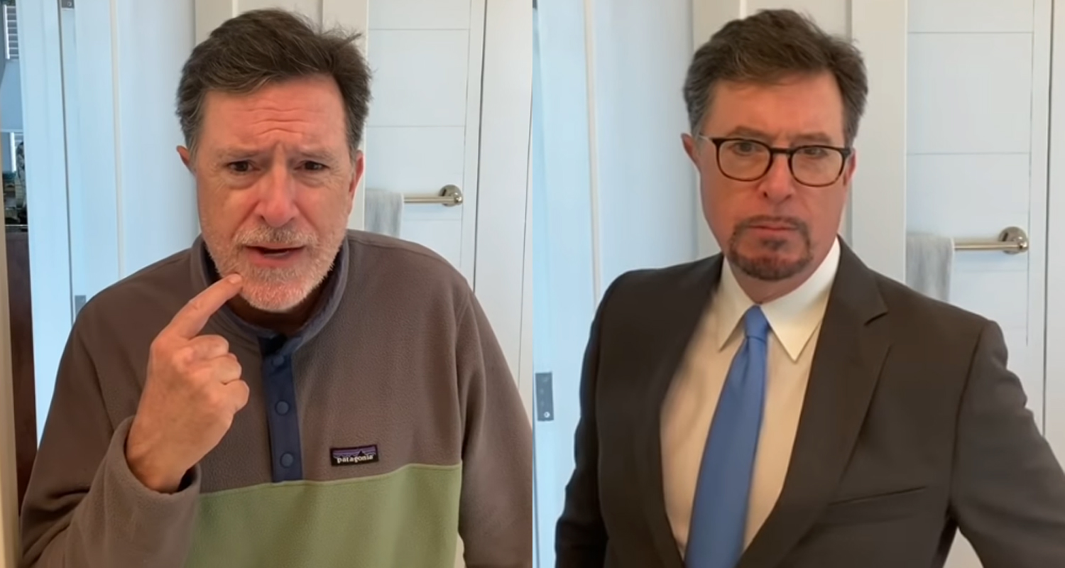 Stephen Colbert Channels Tony Stark After Shaving Off His Beard for ...