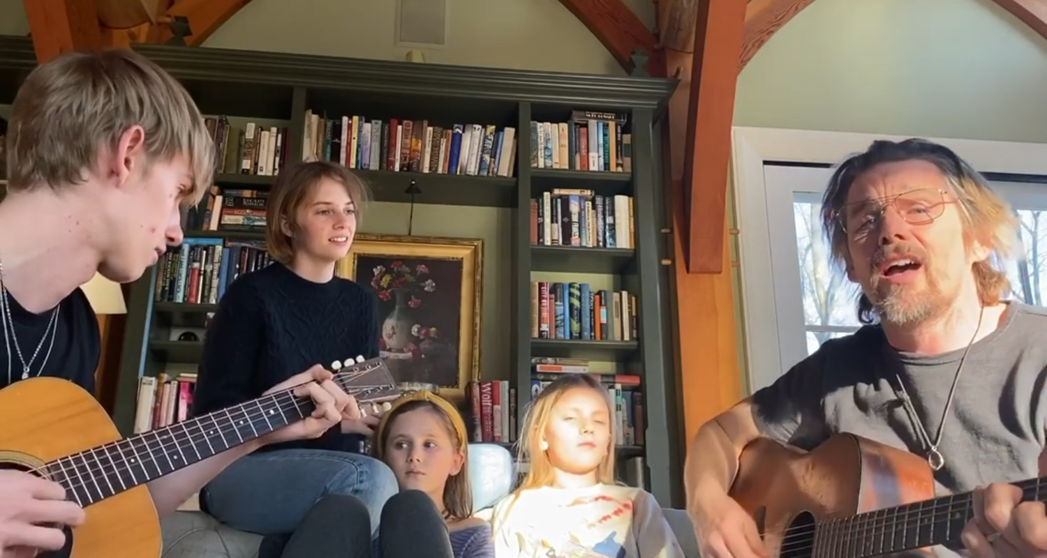 Ethan Hawke & Daugther Maya Jam Out With Their Family While Quarantined ...