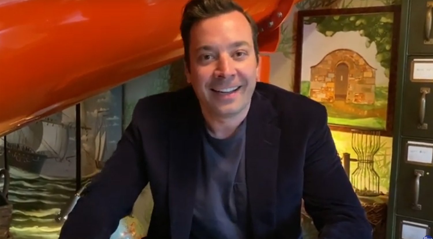 Jimmy Fallon Takes Viewers on Virtual Ride Down His Indoor Slide ...
