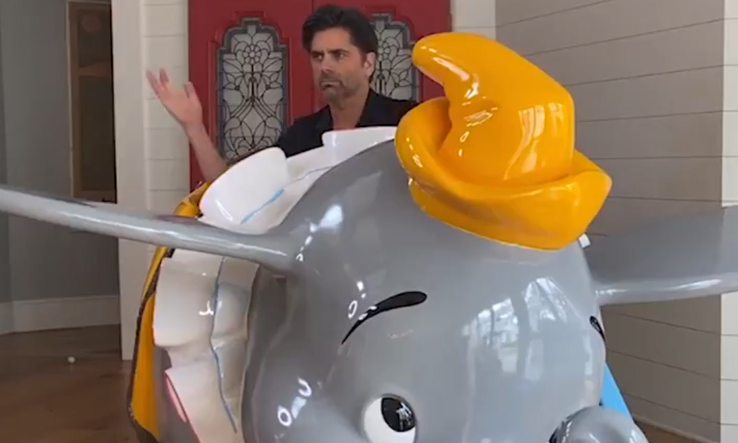John Stamos Has a Giant Dumbo from Disneyland at His House! | Disney ...