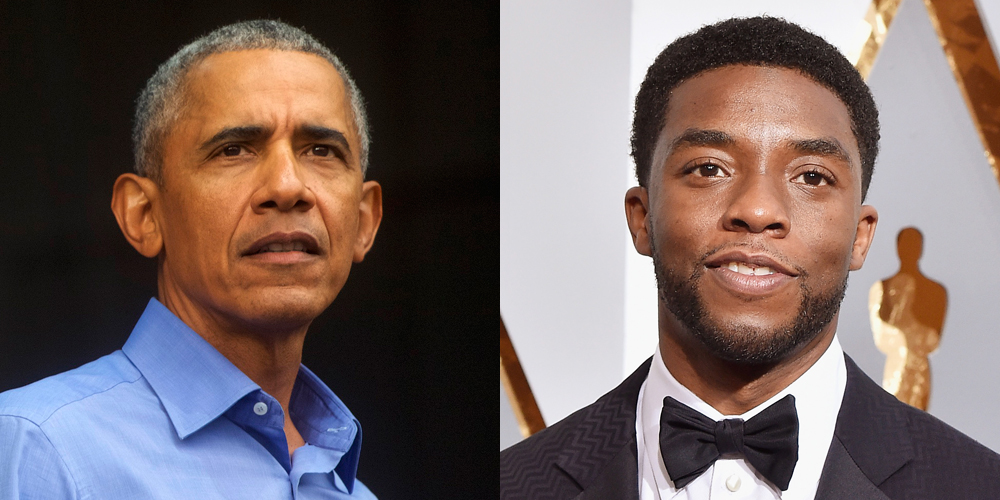 Barack Obama Pays Tribute to Chadwick Boseman, Looks Back at His Visit ...
