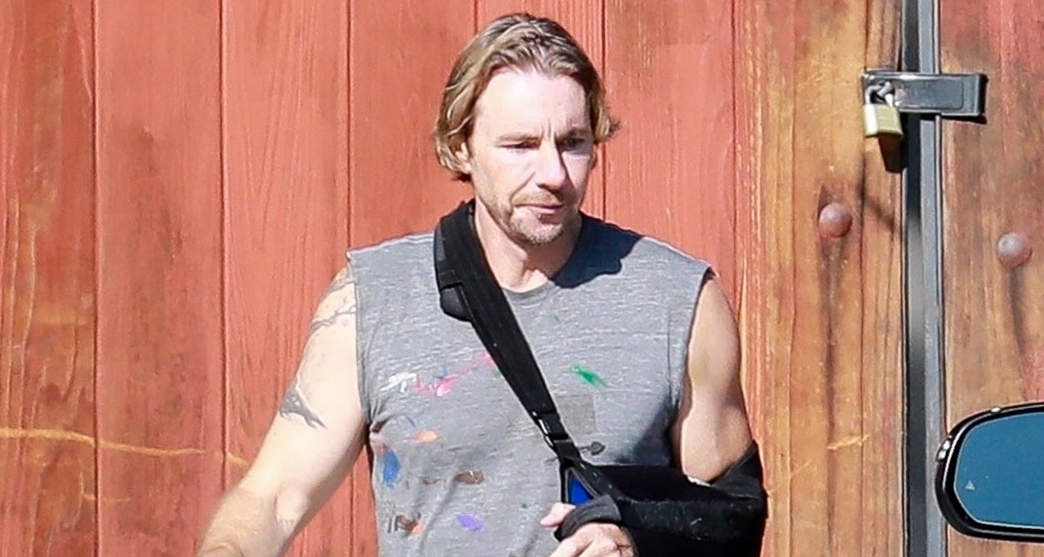 Dax Shepard Wears Arm Sling After Recent Motorcycle Accident | Dax ...