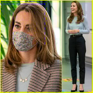 Duchess Kate Middleton Wears Face Mask, Tours University in England ...
