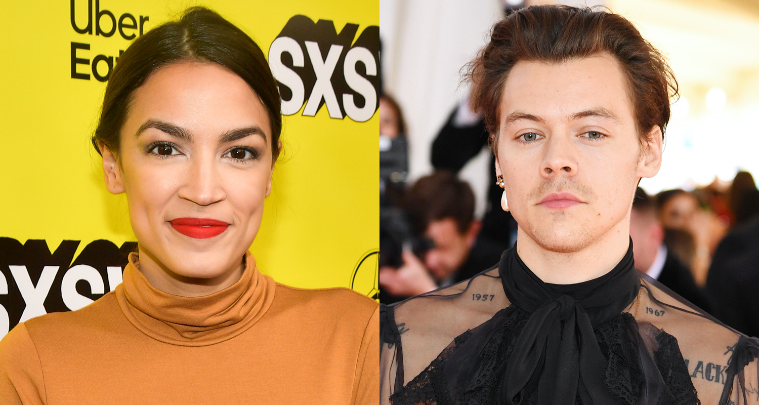 Alexandria Ocasio-Cortez Weighs in Harry Styles Wearing a Dress Amid ...