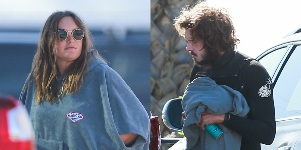 Adam Brody Sports Scruffy Beard While Going Surfing With Wife Leighton ...