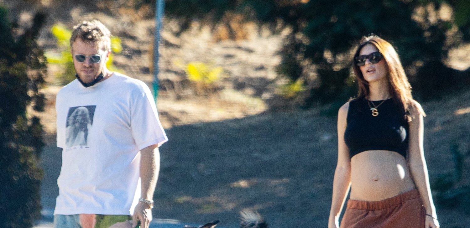 Emily Ratajkowski Bares Her Baby Bump While Hiking With Hubby Sebastian ...