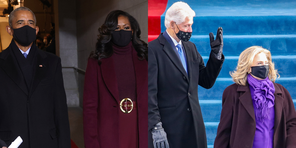 Barack Obama, Michelle Obama, Bill Clinton, & Hillary Clinton Arrive at ...