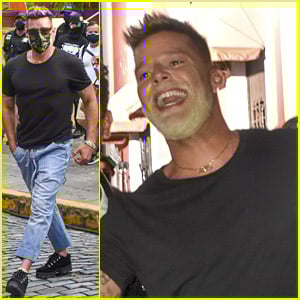 Ricky Martin Shows Off Bleached Beard While Filming New Music Video ...