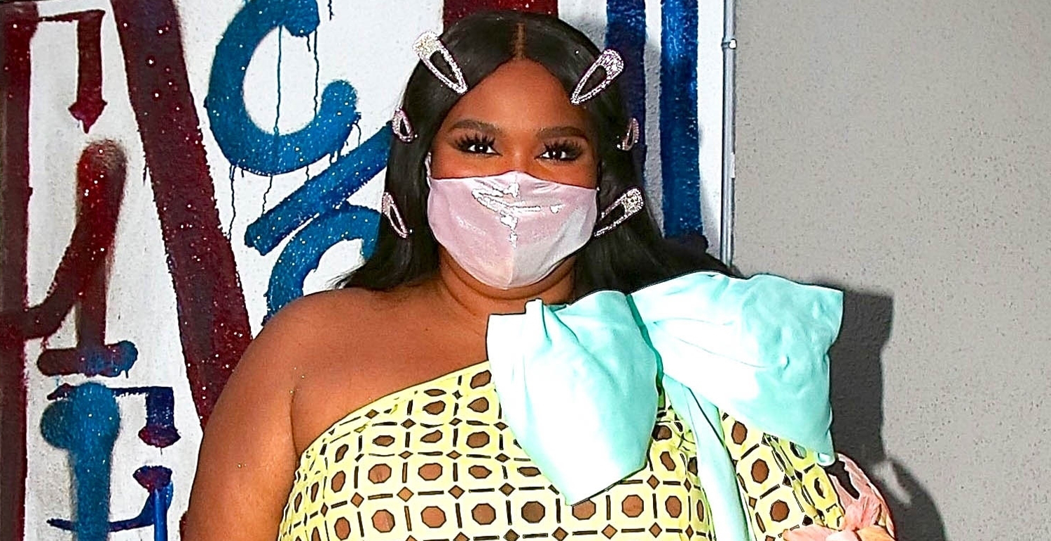 Lizzo Carries a Bedazzled Flask While Arriving at Grammys 2021 After ...