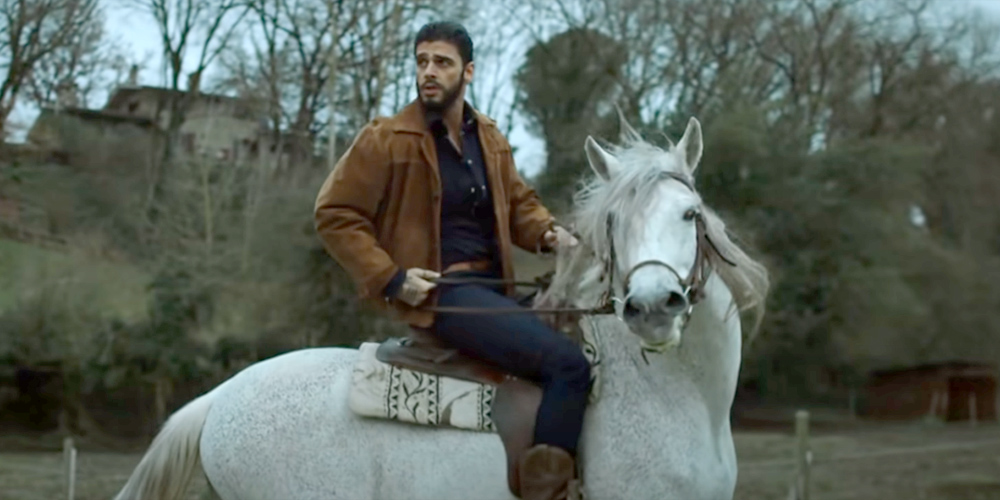 Michele Morrone Rides A Gorgeous White Horse In New ‘Beautiful’ Music ...