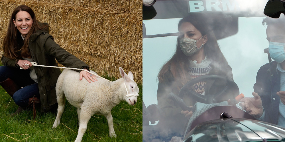 Kate Middleton & Prince William Enjoy a Day at a Farm Petting Animals ...
