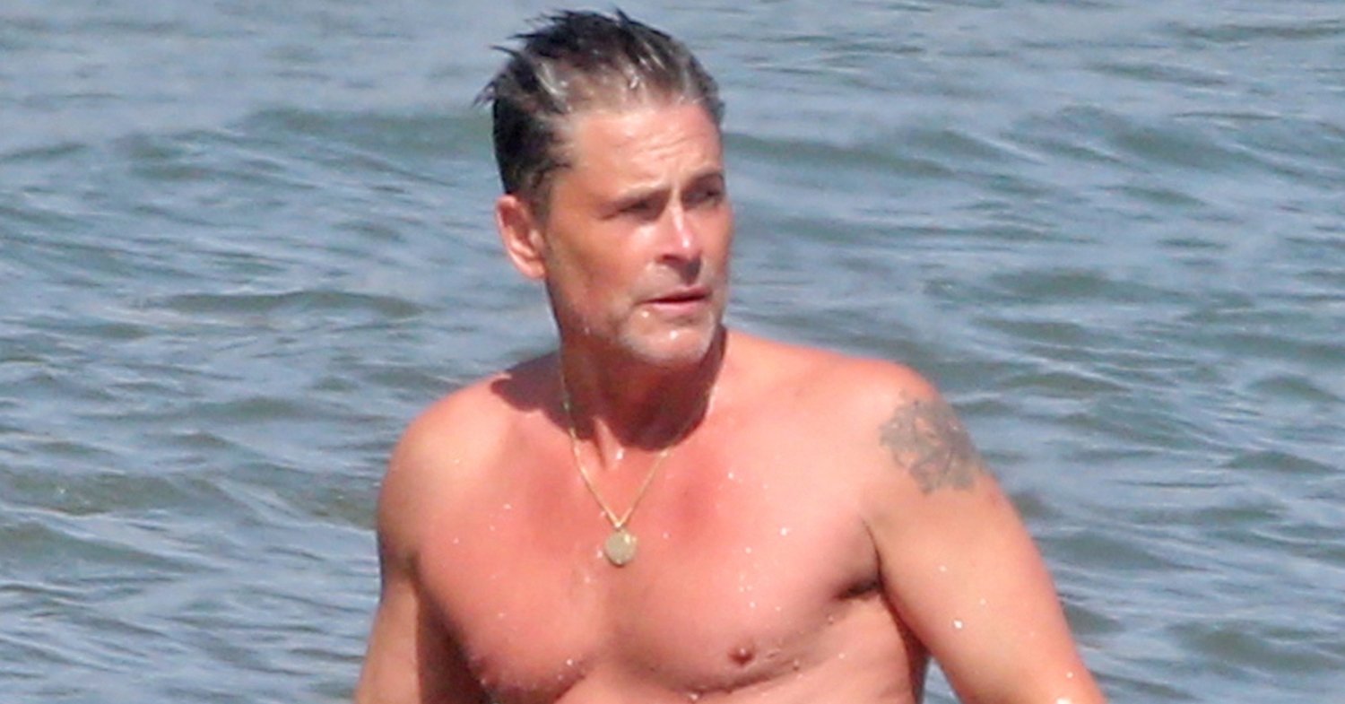 Rob Lowe Goes for a Dip in the Ocean in Santa Barbara | Rob Lowe ...