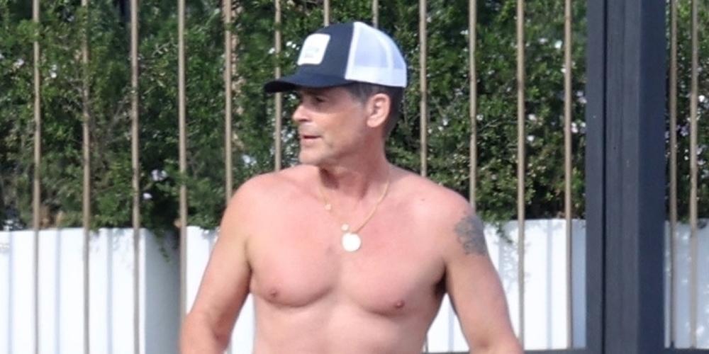Rob Lowe Shows Off His Shirtless Figure as He Plays Golf By the Ocean ...