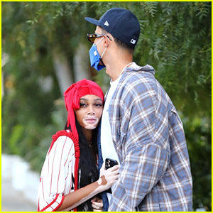 Winnie Harlow Cozies Up to Boyfriend Kyle Kuzma During Friday Lunch ...