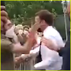French President Emmanuel Macron Slapped in the Face During a Visit ...