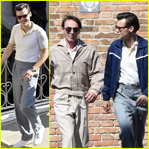 Harry Styles & David Dawson Take a Walk While Filming ‘My Policeman’ in ...