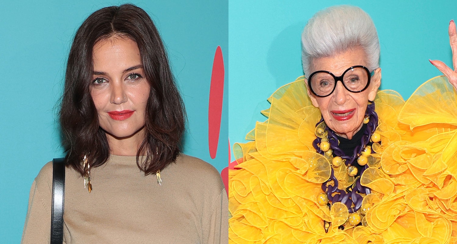 Katie Holmes Steps Out for Iris Apfel’s 100th Birthday Party in NYC ...