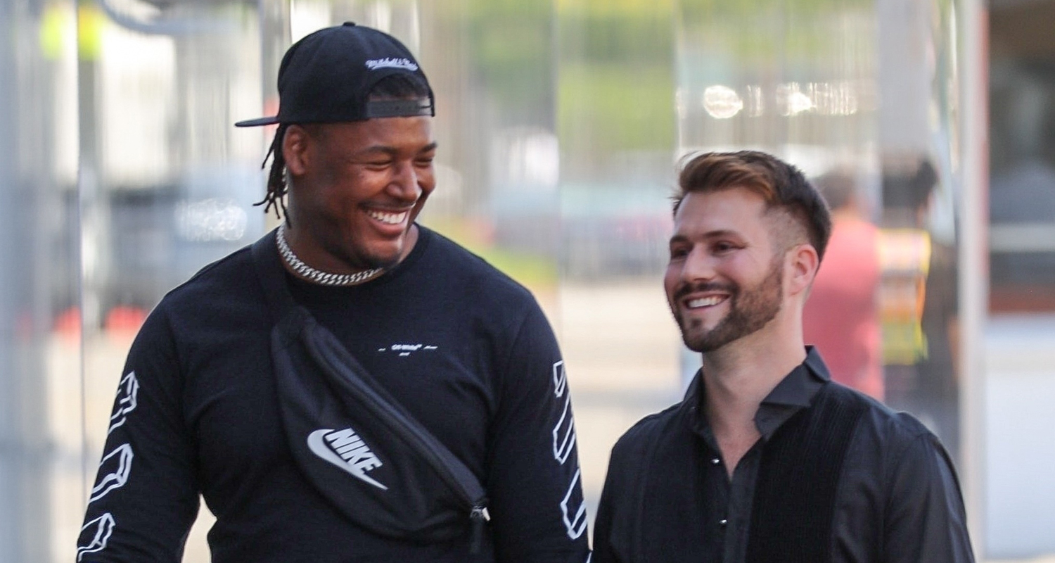 NFL Player Ryan Russell & Boyfriend Corey O’Brien Are All Smiles During ...
