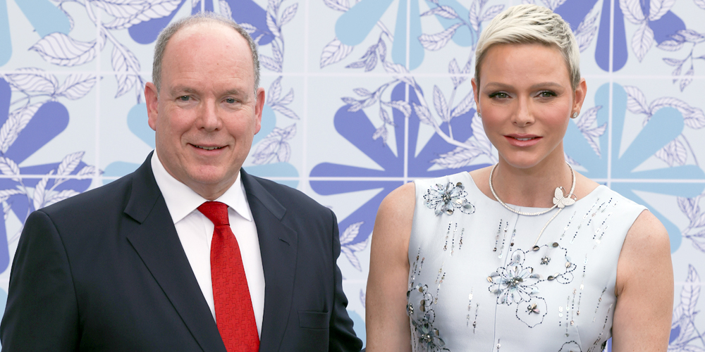 Princess Charlene Glows In A Silver Dress With Prince Albert at the ...