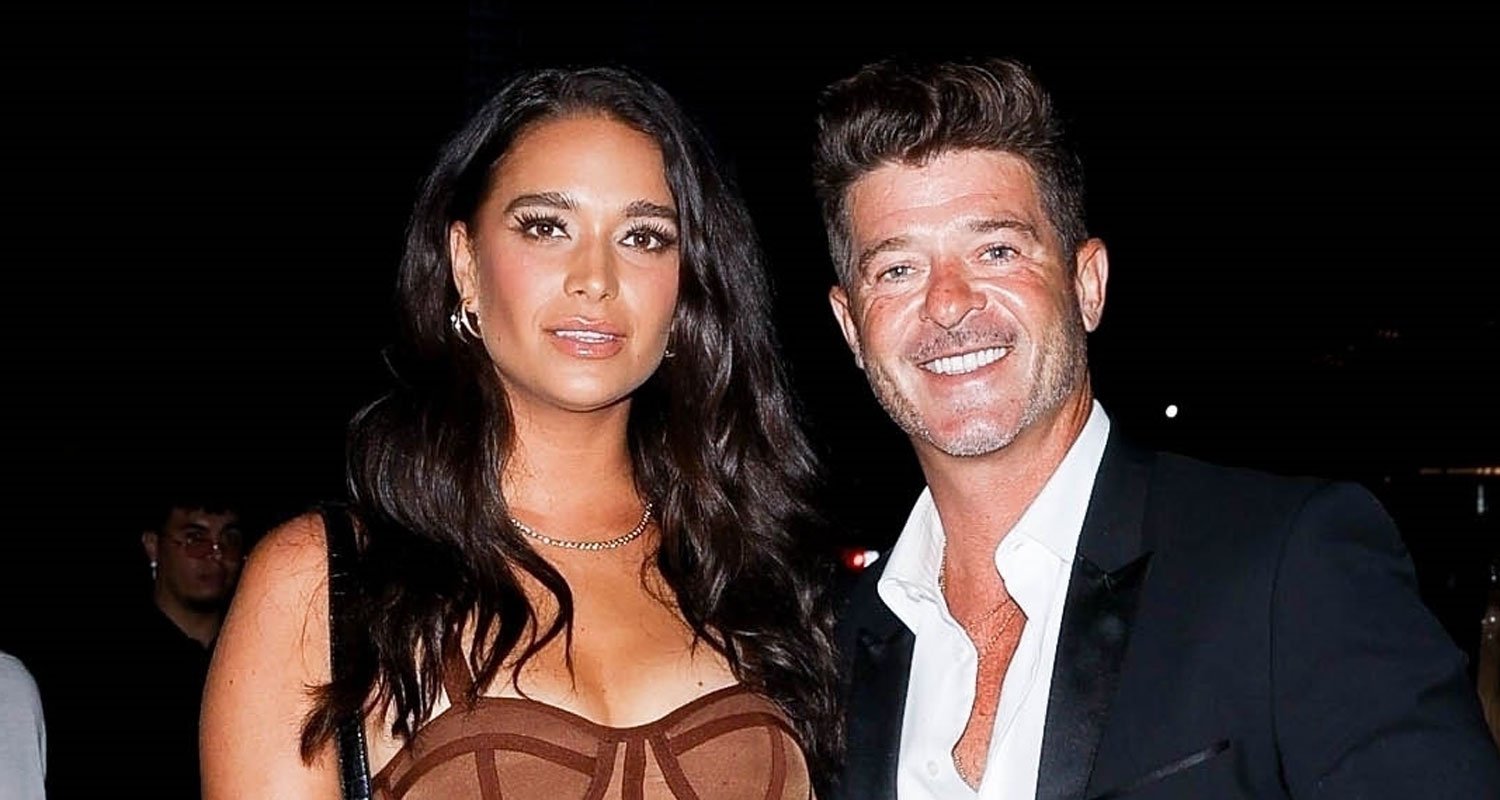 Robin Thicke’s Fiancee April Love Geary Wears Sheer Dress on Date Night ...