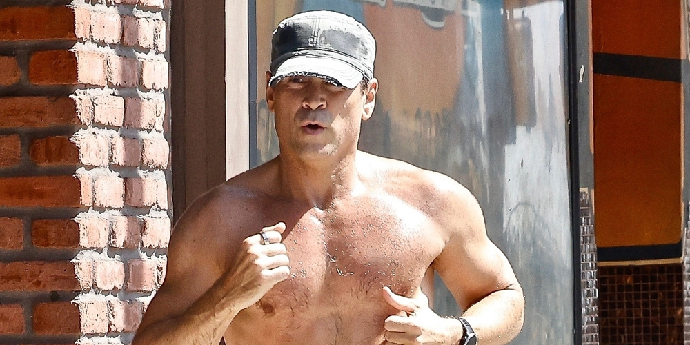 Colin Farrell Goes Shirtless For A Run in LA After Venice Film Festival ...