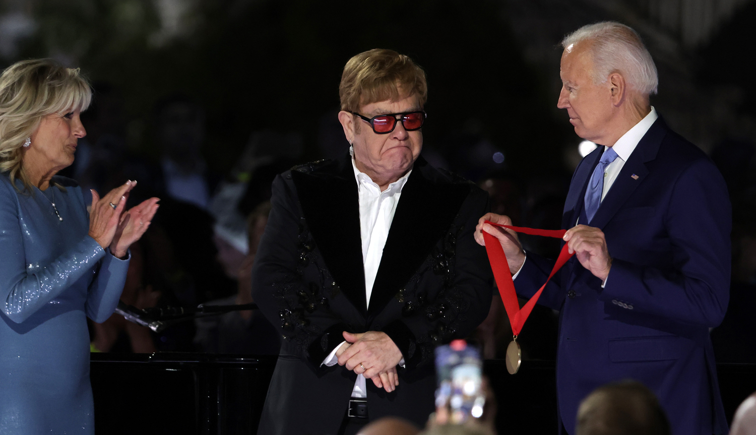 Elton John Tears Up While Being Presented with National Humanities ...