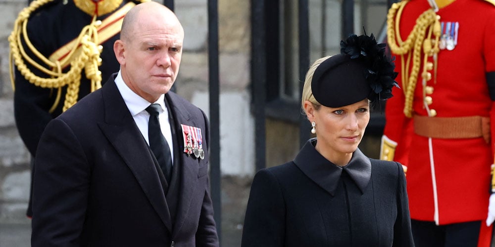 Zara Tindall Holds Her Husband Mike’s Arm at Queen Elizabeth’s Funeral ...