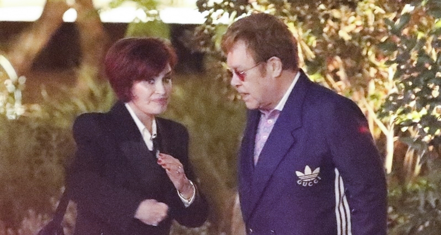 Elton John & Sharon Osbourne Meet Up for Dinner in West Hollywood ...