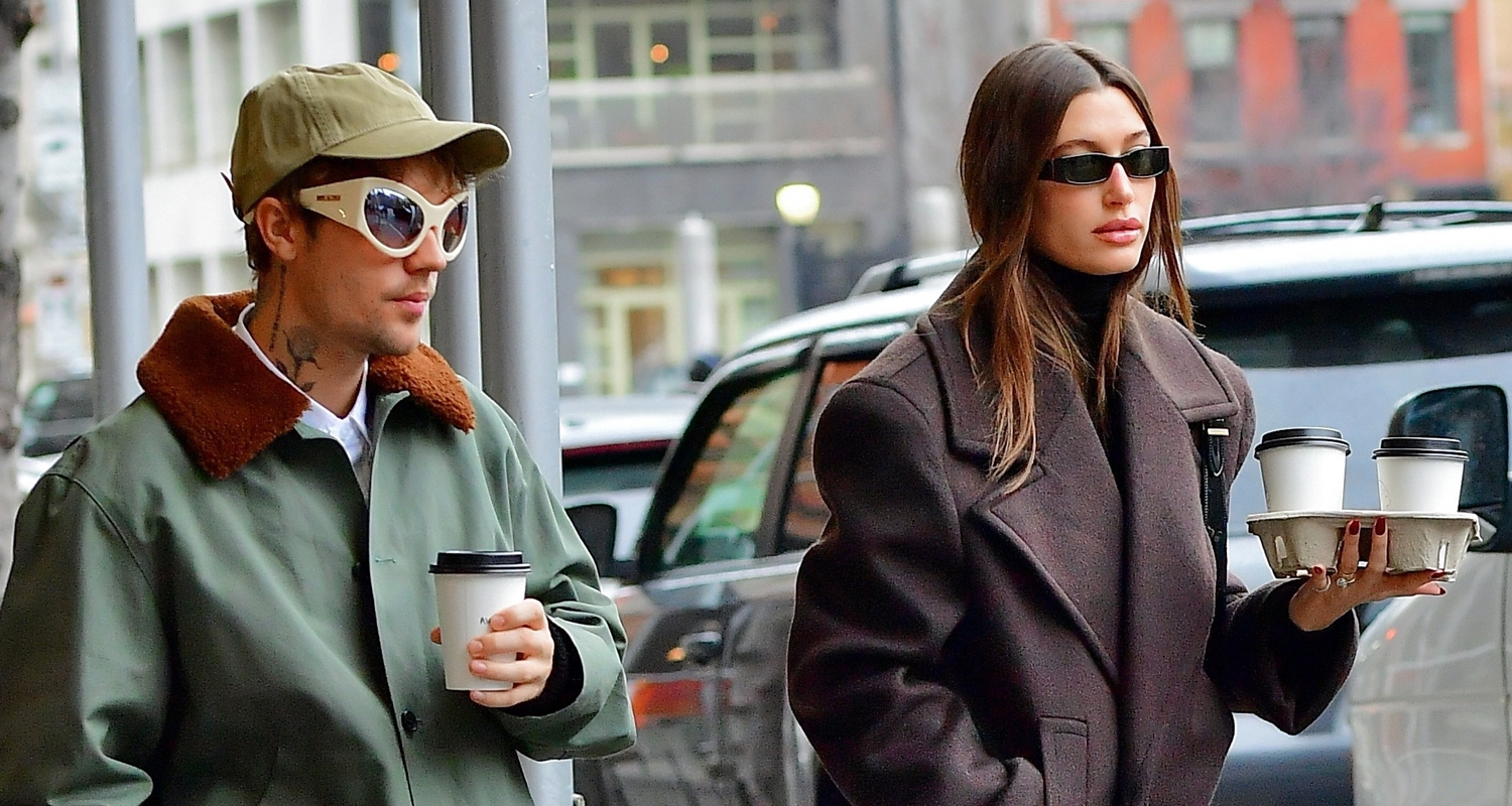 Justin & Hailey Bieber Step Out for Their Morning Coffee in NYC ...