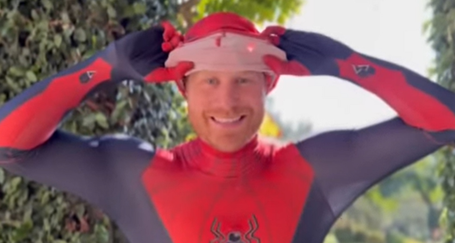 Prince Harry Dresses as Spider-Man to Send Christmas Message to ...