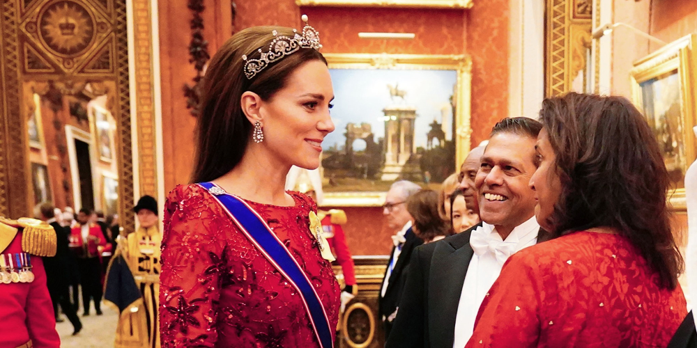 Kate Middleton Wears Rare Tiara To Diplomatic Corps Reception in London ...
