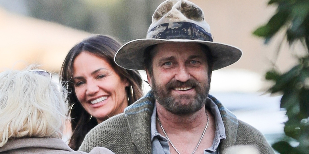 Gerard Butler Wears A Funky Hat While Out To Lunch With Morgan Brown in ...