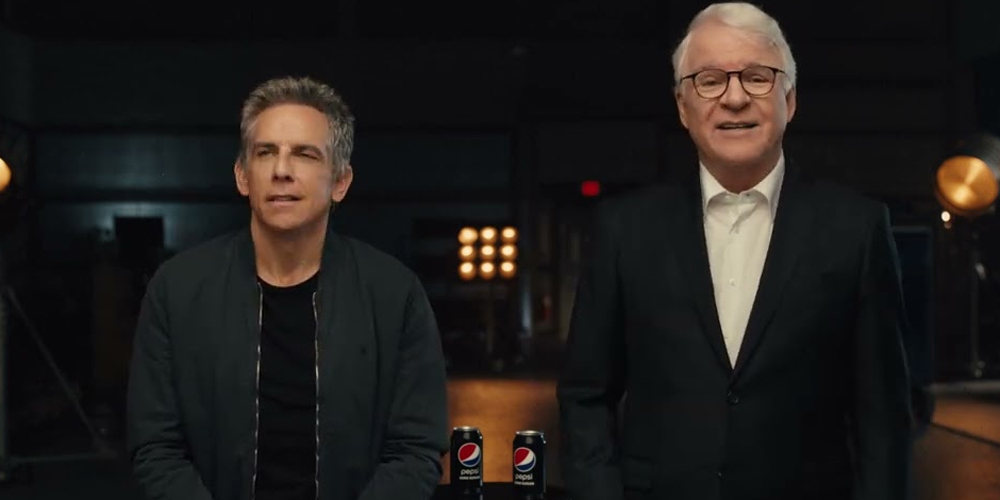 Steve Martin Calls Ben Stiller a ‘Nepo Baby’ in Pepsi Zero Sugar Commercial for Super Bowl 2023 ...