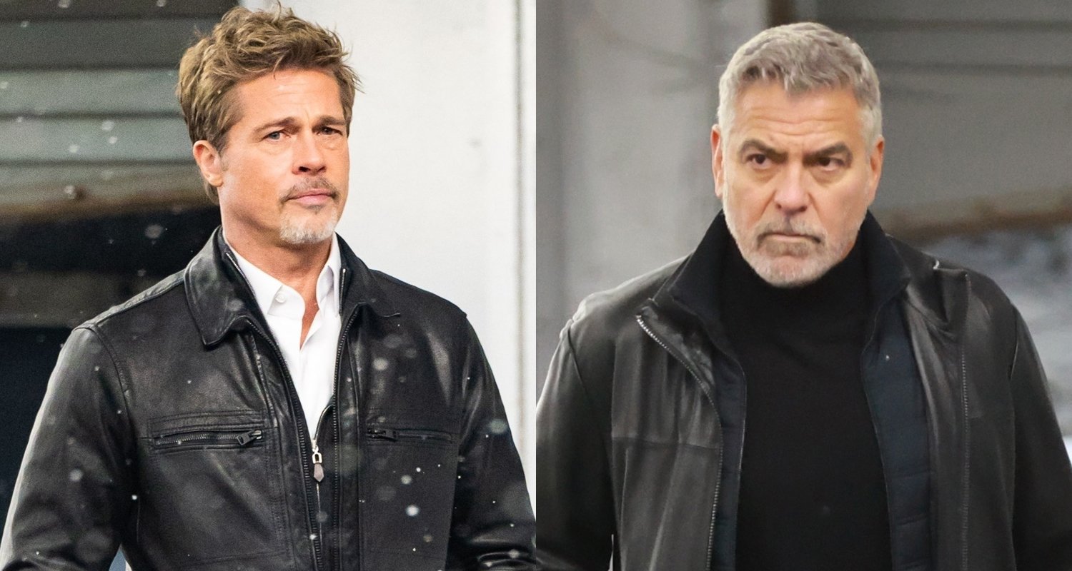 Brad Pitt & George Clooney Film Late-Night Scenes for ‘Wolves’ Thriller ...