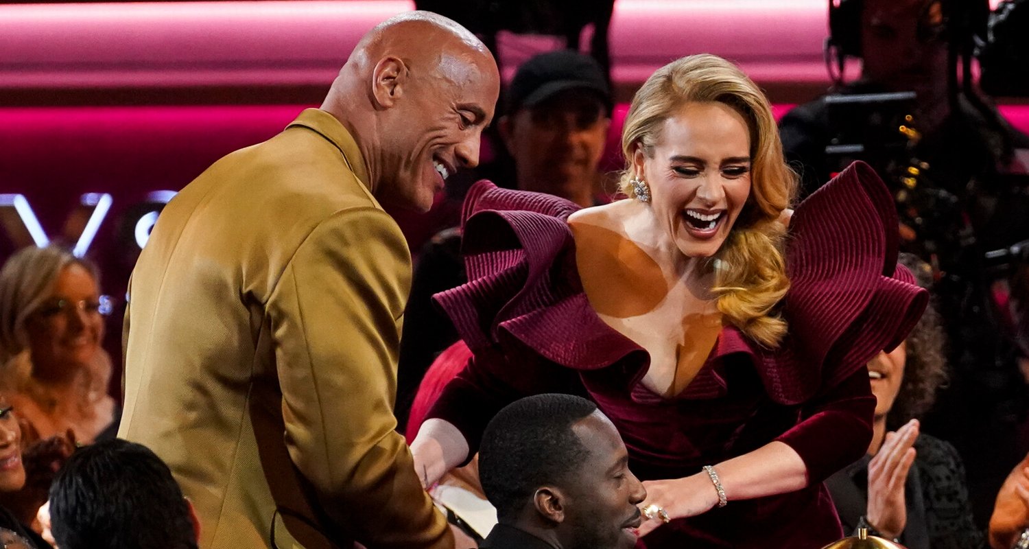 Dwayne Johnson Reveals How He Was Able to Pull Off Surprising Adele at Grammys 2023 | 2023 ...