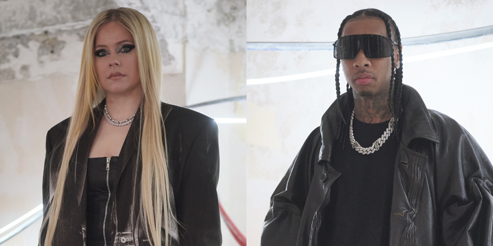 Avril Lavigne & Tyga Coordinate in Long Black Jackets at Y/Project Show ...