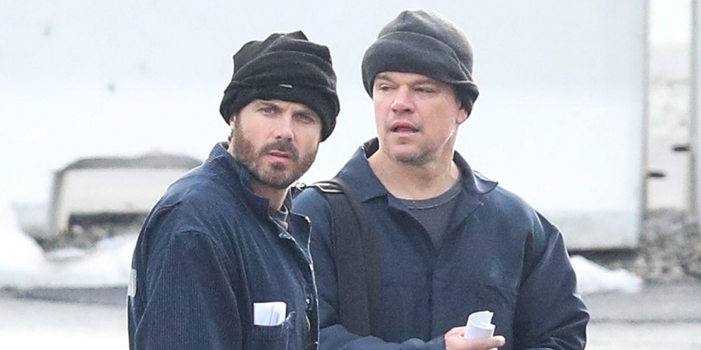 Matt Damon & Casey Affleck Make a Run For It on Set of Their New Movie ...
