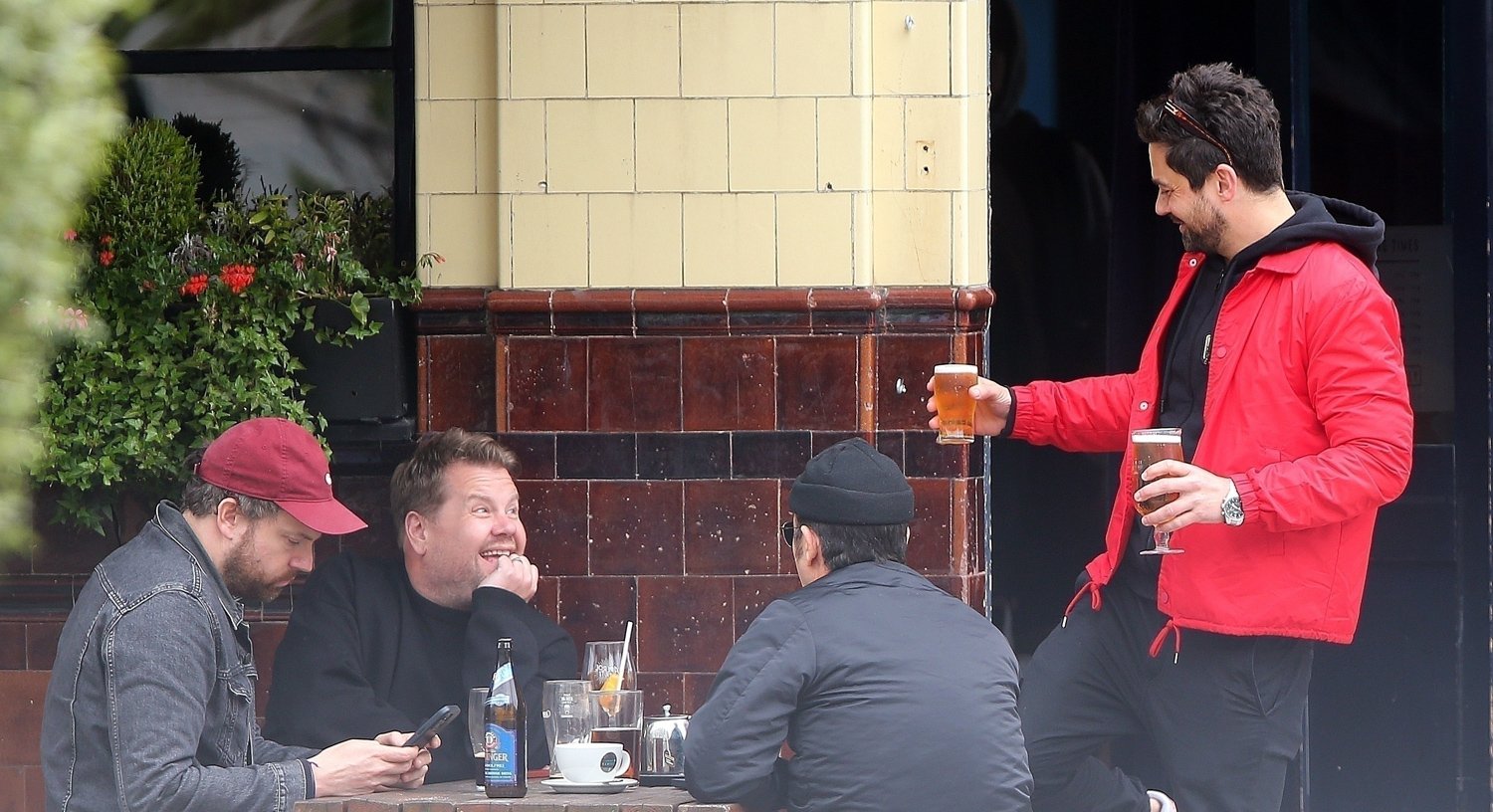 James Corden Spotted Hanging Out with Justin Theroux & Dominic Cooper ...